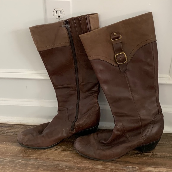 Clarks | Shoes | Clarks Brown Leather Boots | Poshmark